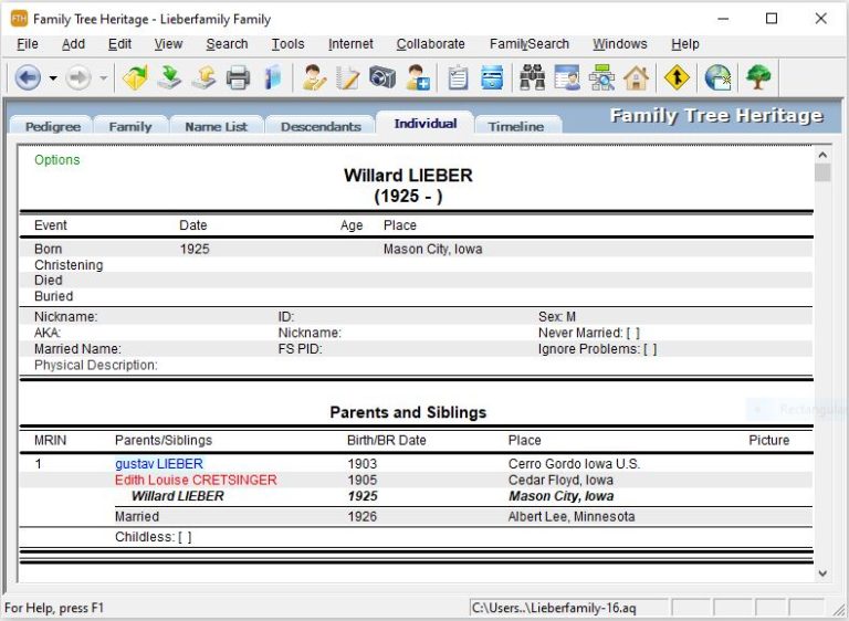 Family Tree Heritage™ Gold | Individual Software